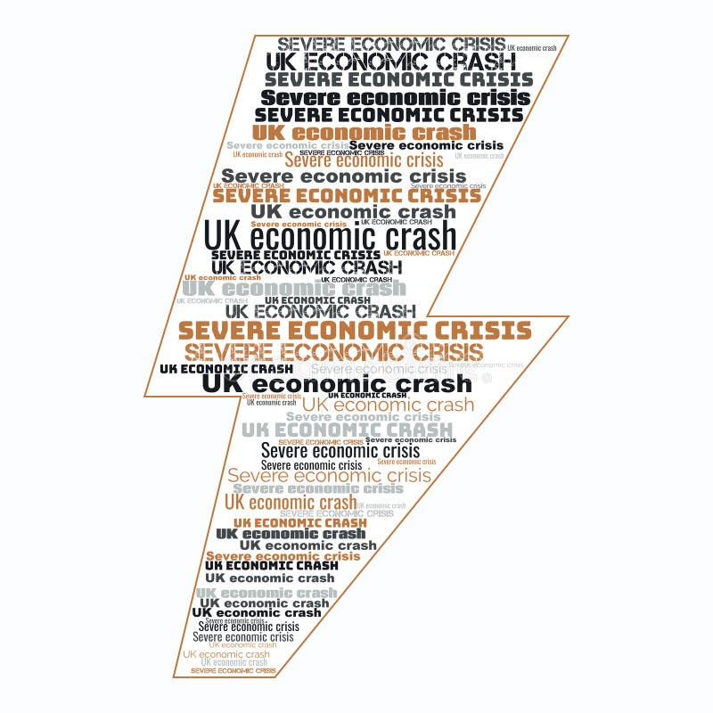 UK Economic Crash Text Header Background Illustration Stock ...