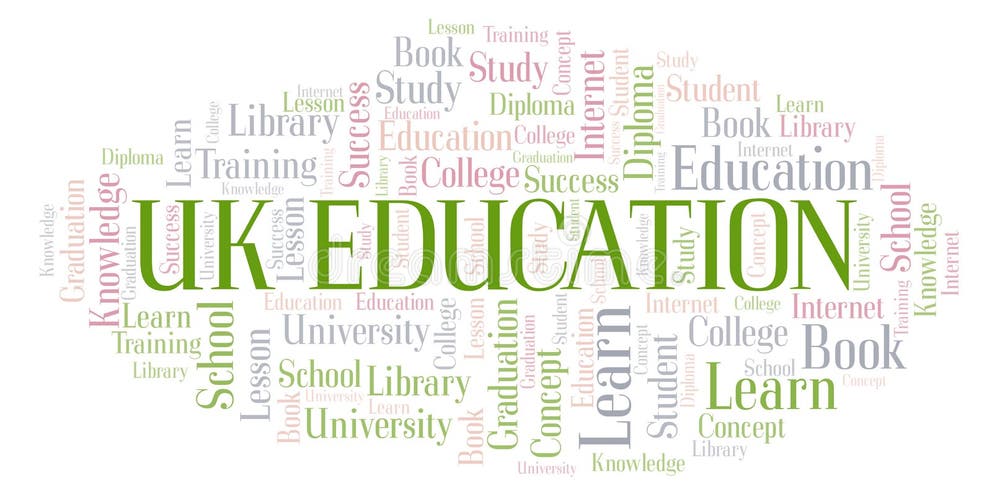 Uk Education word cloud. stock illustration. Illustration of greeting ...