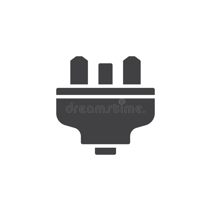Uk Electric Plug Vector Icon Stock Vector - Illustration of solid, logo ...