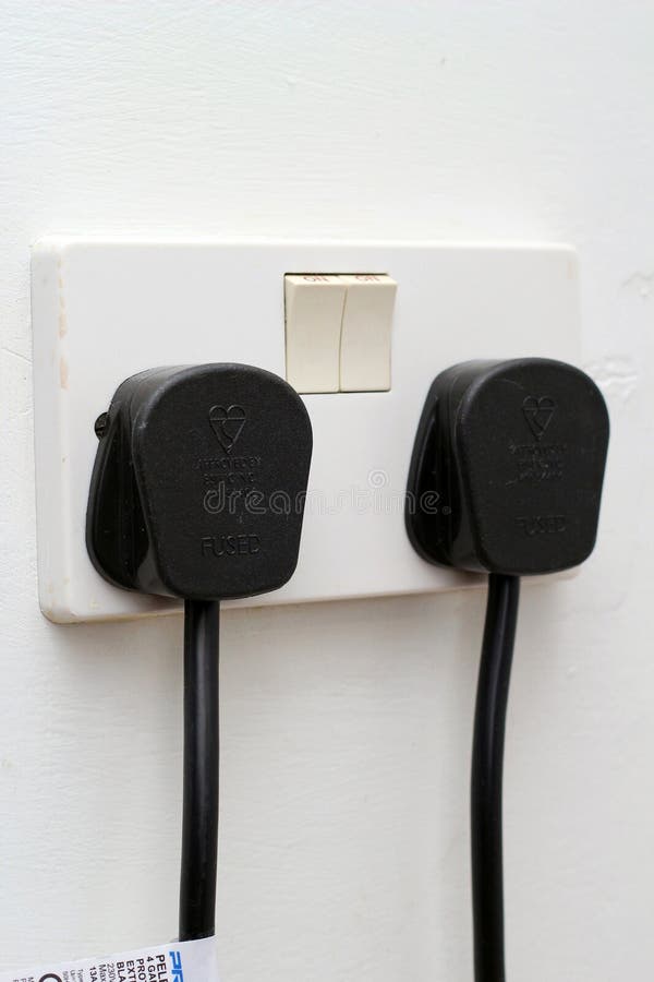 UK Electric Wall outlet stock image. Image of wall, white - 330587505