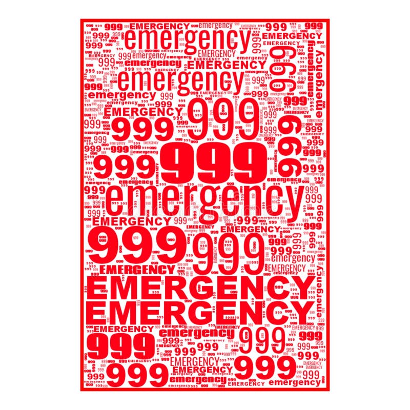 UK 999 Emergency Ambulance Crisis Illustration Stock Illustration ...