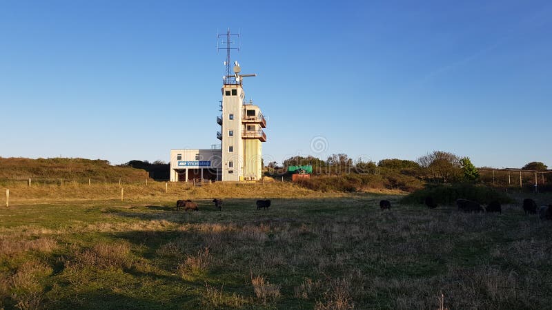 Spurn Point Station Ship Control Stock Photo - Image of evening, ship ...