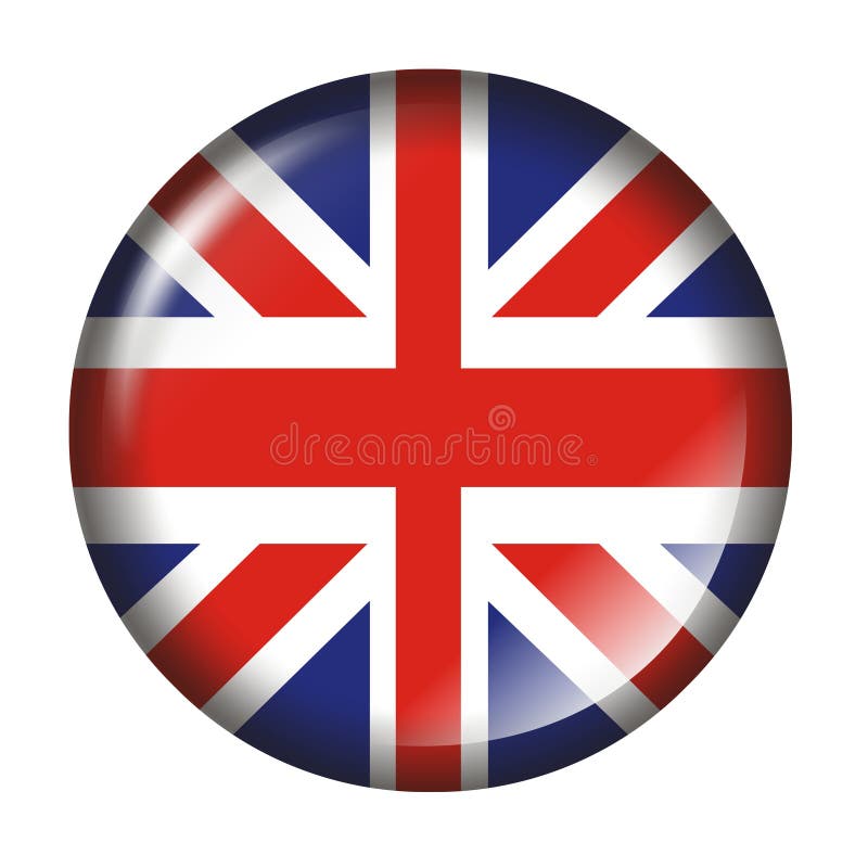 UK Flag Button with 3d Effect Stock Illustration - Illustration of ...