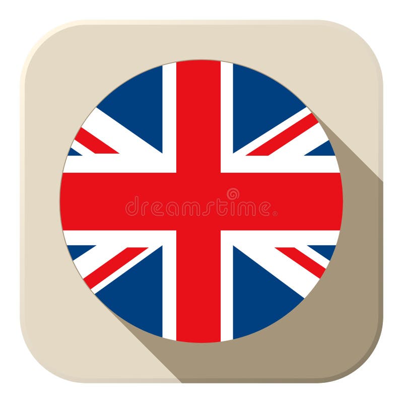 UK Flag Button Icon Modern stock vector. Illustration of banner - 35528867
