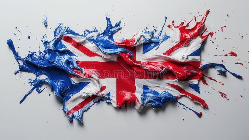 The Uk Flag is Depicted Exploding Outwards in a Dynamic Thick of Three ...