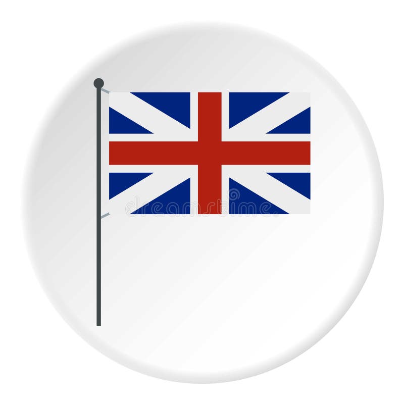 UK flag icon circle stock vector. Illustration of hoist - 95435155
