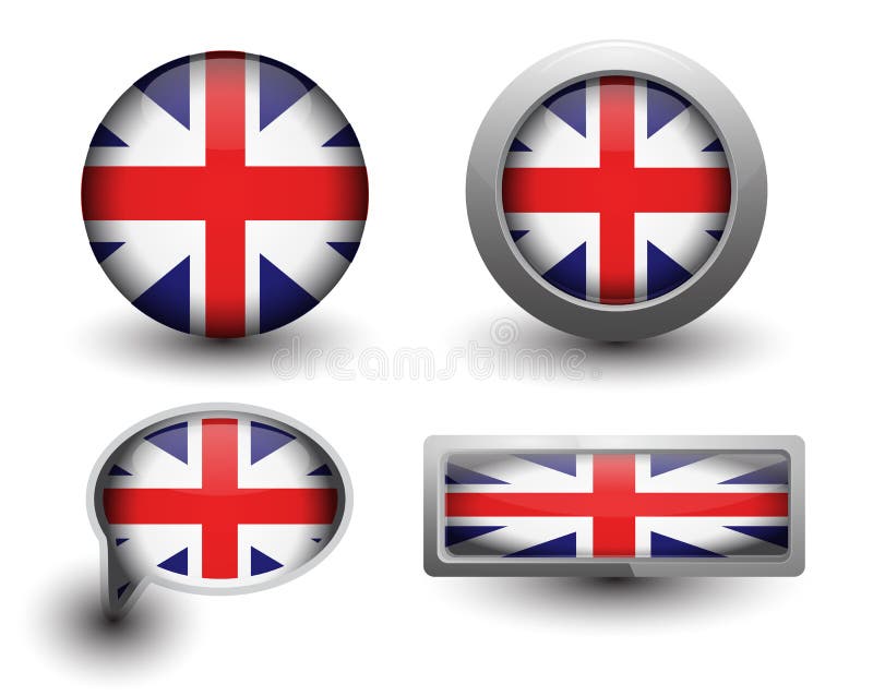 Uk flag icons stock vector. Illustration of england, english - 49379690