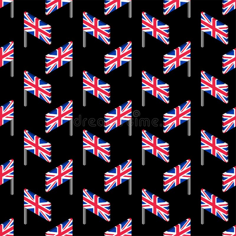 UK Flag Pattern Seamless. Great Britain Flag Background Stock Vector ...