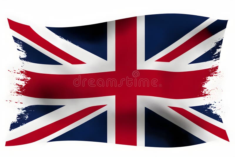 UK flag waving stock illustration. Illustration of great - 272580140