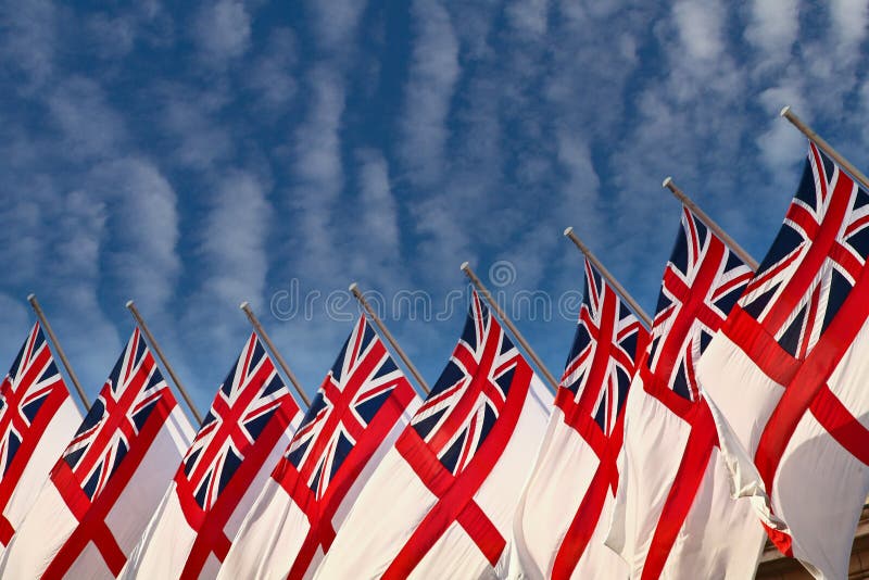 UK Flags in the Wind in London Stock Image - Image of landmark ...