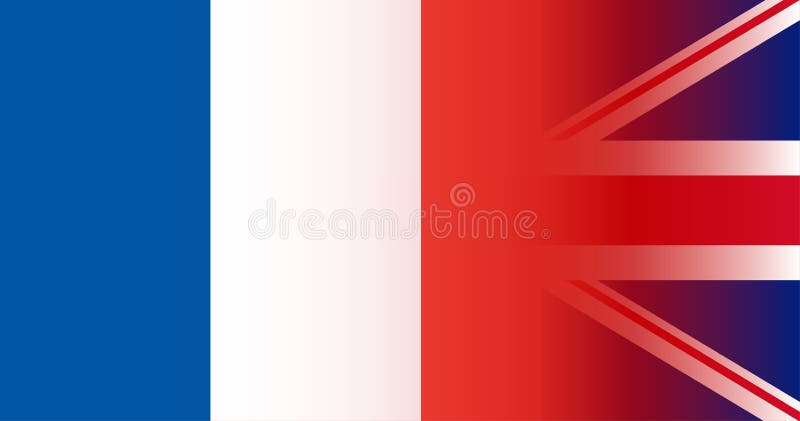 UK and France Flags in Gradient Superimposition. Vector Stock Vector ...