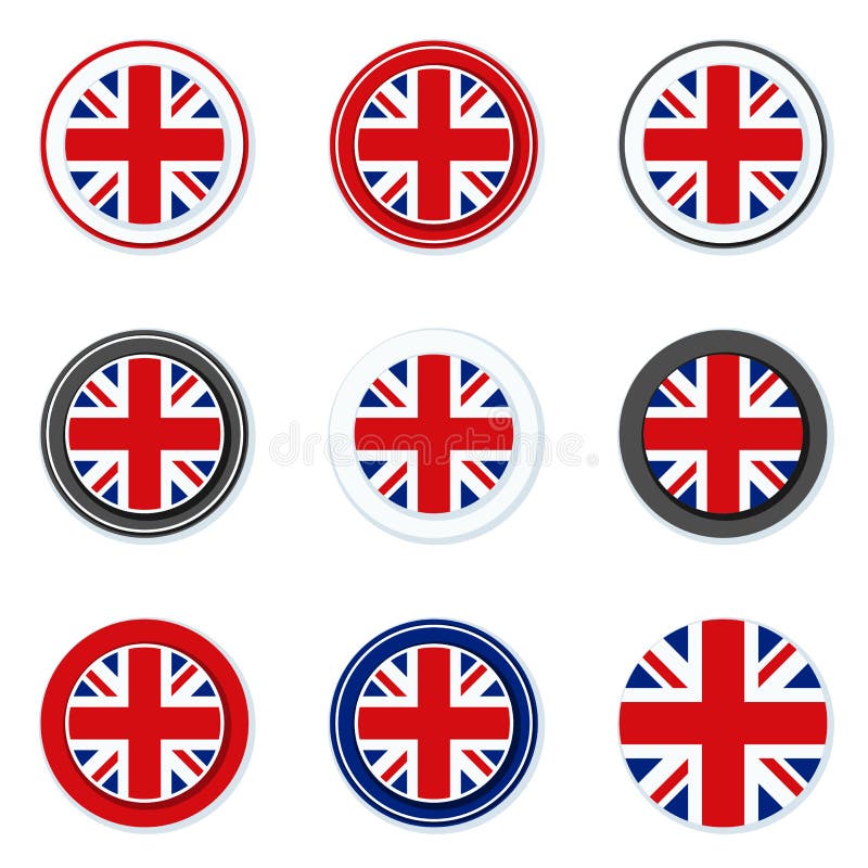 UK Square Flag Button, Social Media Communication Sign, Business Stock ...