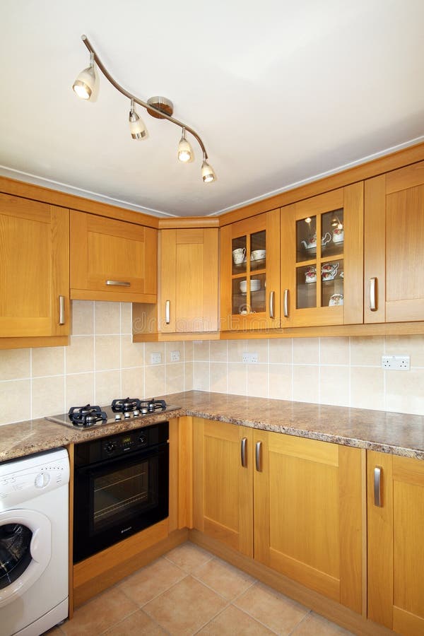 Beech Kitchen stock image. Image of electric, light, house - 9049403