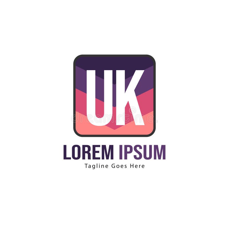 UK Letter Logo Design. Creative Modern UK Letters Icon Illustration ...