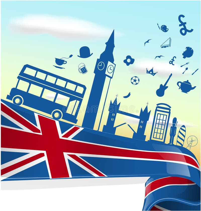 UK LONDON element on flag stock vector. Illustration of britain - 131009635