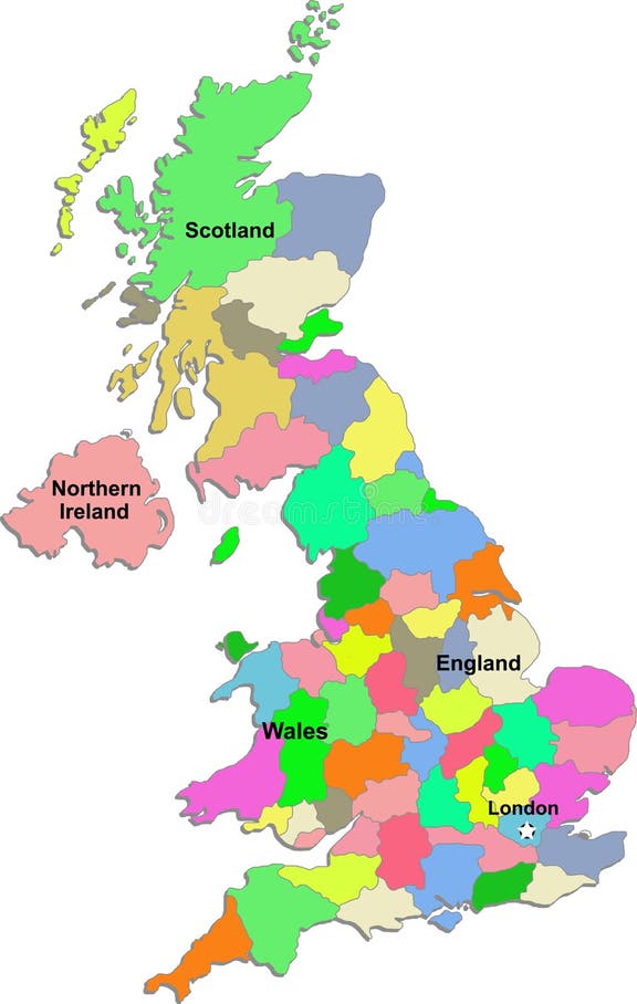 Uk Map White Background Stock Illustrations – 2,018 Uk Map White ...