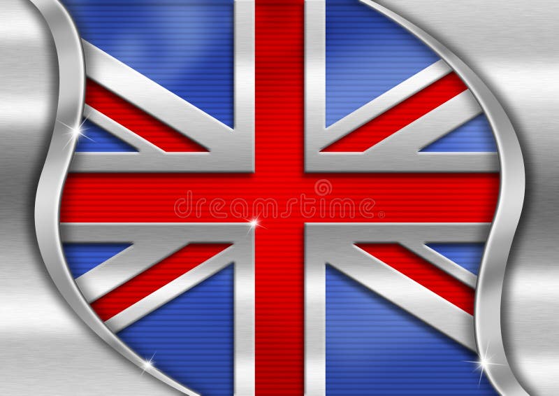 UK Metal Flag stock illustration. Illustration of blue - 25125405