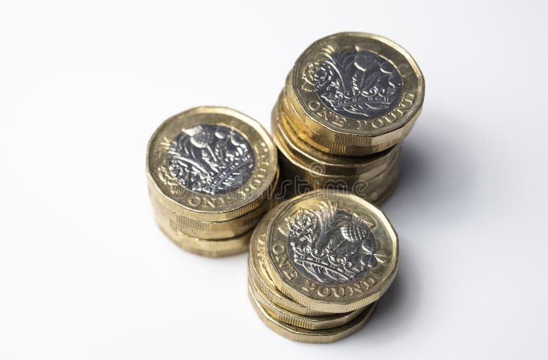 UK Money, Stack of Pound Coins Stock Image - Image of finance, great ...