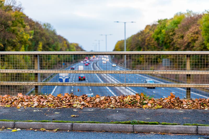 UK Motorway in Autumn stock image. Image of autobahn - 80603495