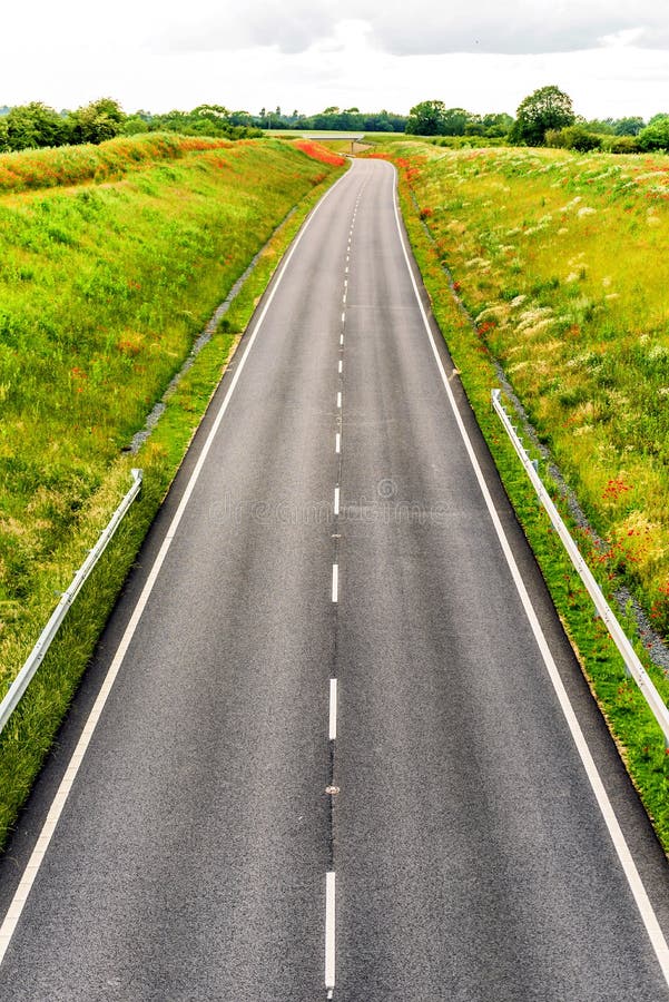 Uk Motorway Road Overhead View at Daylight Stock Photo - Image of ...