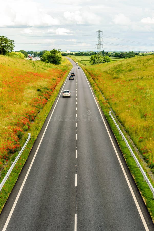 Uk Motorway Road Overhead View at Daylight Stock Photo - Image of roads ...