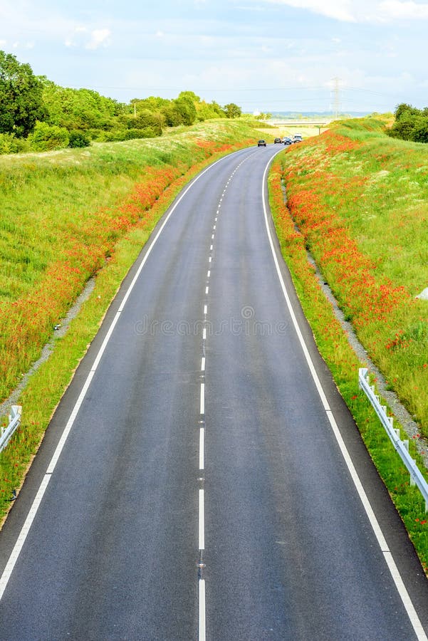Uk Motorway Road Overhead View at Daylight Stock Photo - Image of ...