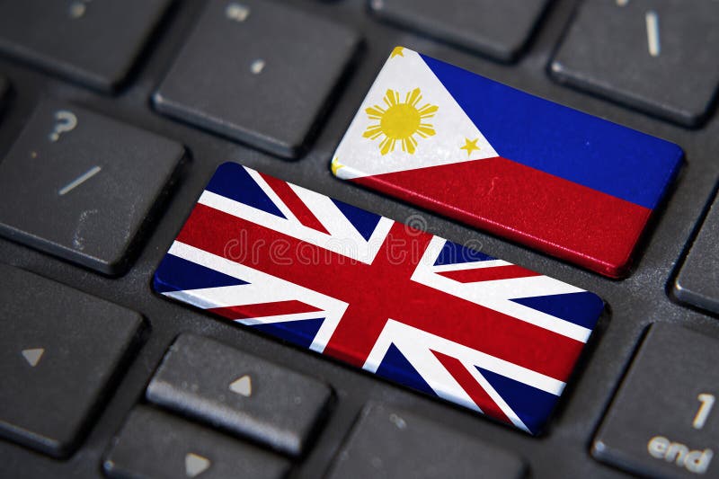 UK and Philippines Flags on Computer Keyboard Stock Photo - Image of ...