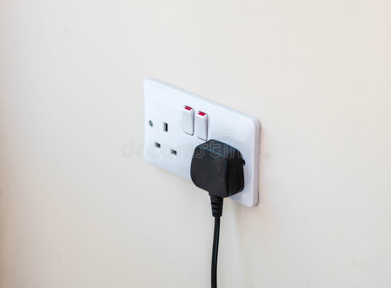 Uk plug socket stock image. Image of plugged, plastic - 185203747