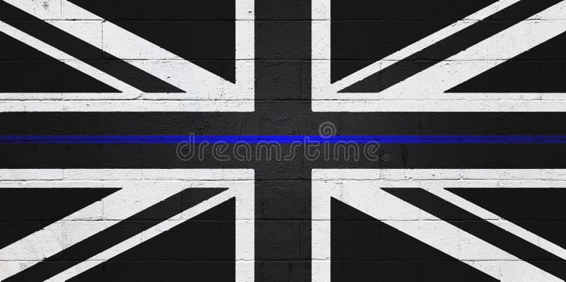 UK Police Support Flag Painted on a Wall Stock Image - Image of brick ...