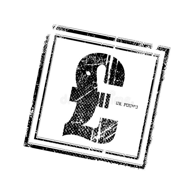 UK Pound Symbol Stamp stock vector. Illustration of british - 114135044