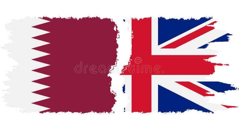 UK and Qatar Grunge Flags Connection Vector Stock Vector - Illustration ...