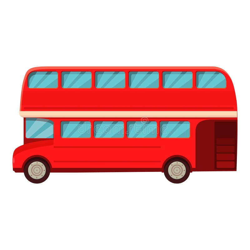 UK Red Bus Icon Cartoon Vector. Traffic Transport Side Stock Vector ...