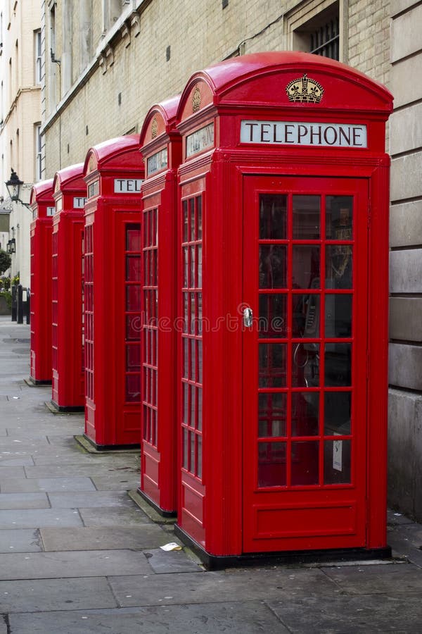 London Telephone Boxes stock image. Image of english - 25963293