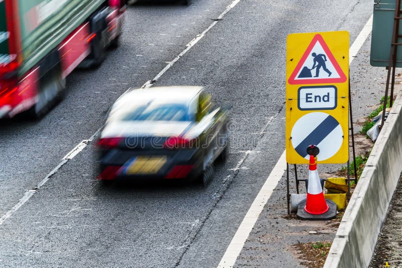End of roadworks sign stock image. Image of repair, roadworks - 2883013