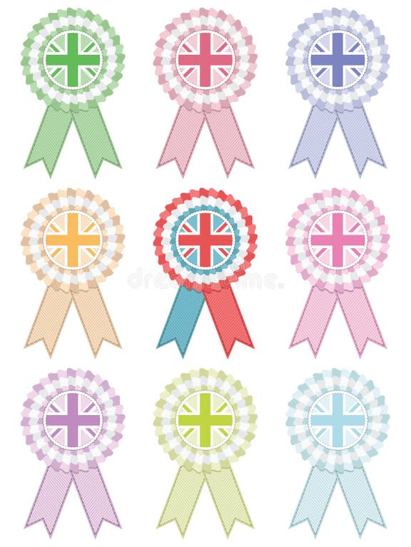 Uk rosettes stock vector. Illustration of white, purple - 24379321