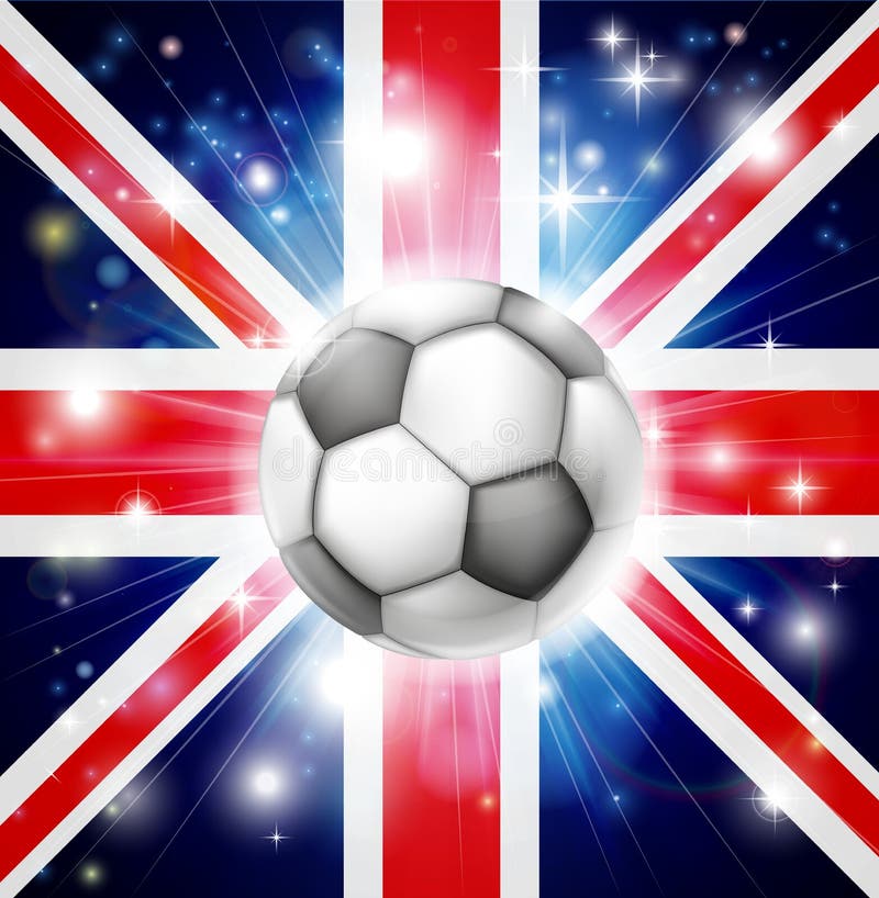 Soccer Ball of UK with Union Jack Stock Vector - Illustration of flag ...