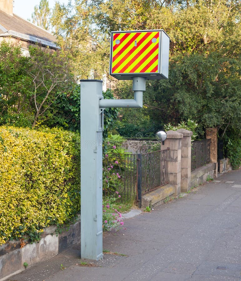 UK static speed camera stock photo. Image of sign, alertness - 43413332