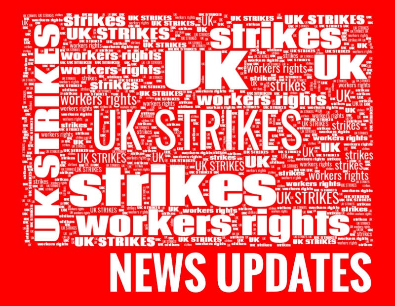 UK Strikes Workers Rights Illustration Background Header Abstract Stock ...