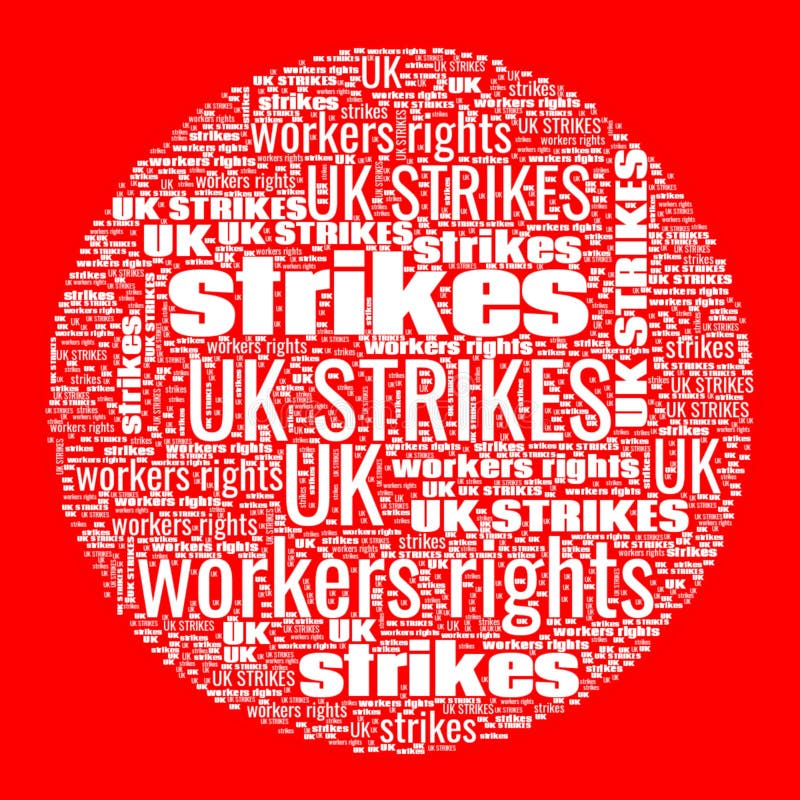 UK Strikes Workers Rights Illustration Background Header Abstract Stock ...