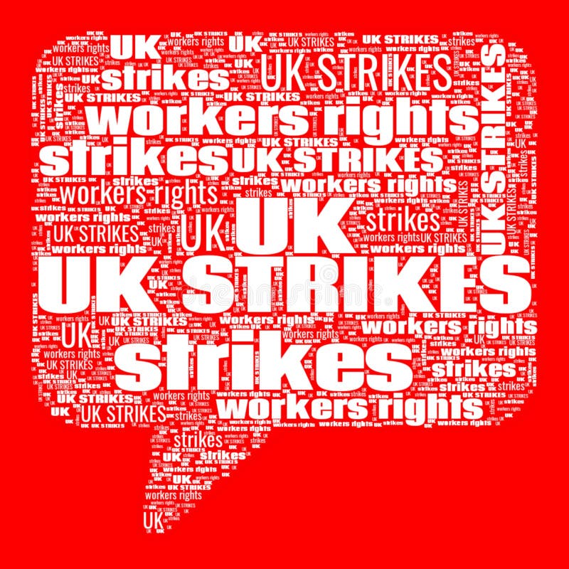 UK Strikes Workers Rights Illustration Background Header Abstract Stock ...