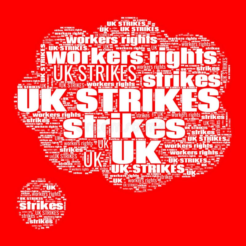 UK Strikes Workers Rights Illustration Background Header Abstract Stock ...