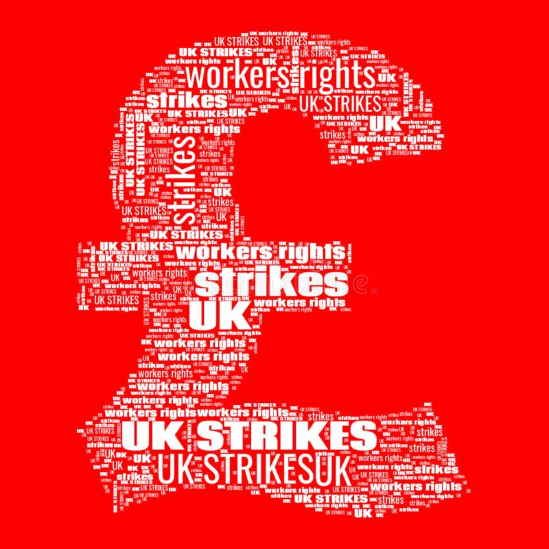 UK Strikes Workers Rights Illustration Background Header Abstract Stock ...