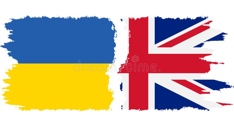 UK and Ukraine Grunge Flags Connection Vector Stock Vector ...