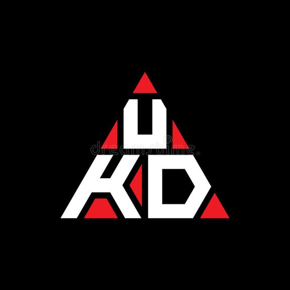 UKD Triangle Letter Logo Design with Triangle Shape. UKD Triangle Logo ...
