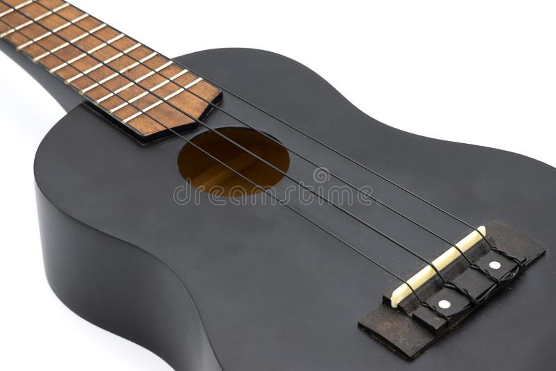 Ukulele Neck Close-up Isolated on a White Background Stock Image ...
