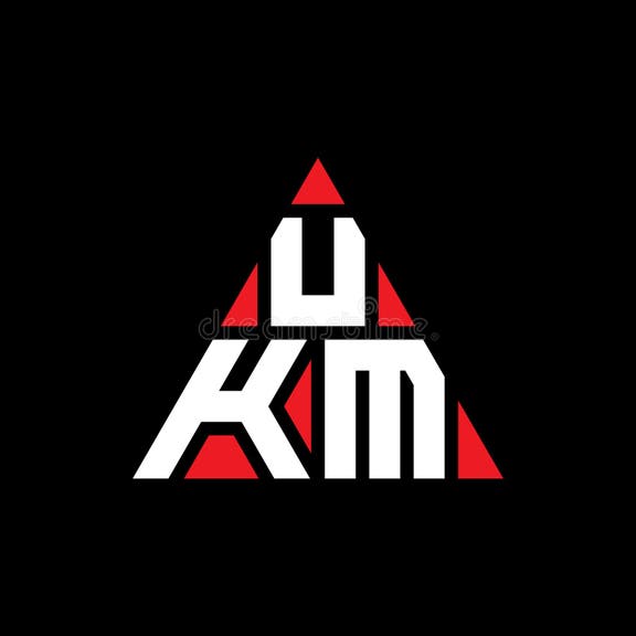 UKM Triangle Letter Logo Design with Triangle Shape. UKM Triangle Logo ...