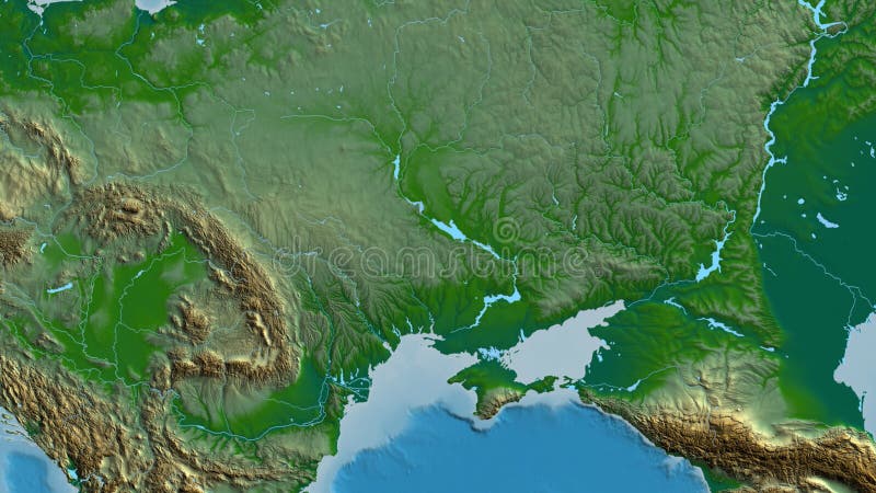 Ukraine area. Physical map stock illustration. Illustration of ...