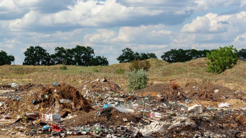Pollution of Nature, Spontaneous Garbage Dump in the Field ...