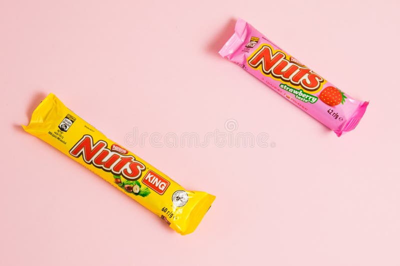 Ukraine, Chernihiv, April 26, 2023: Nuts Chocolate Bars in Packages on ...