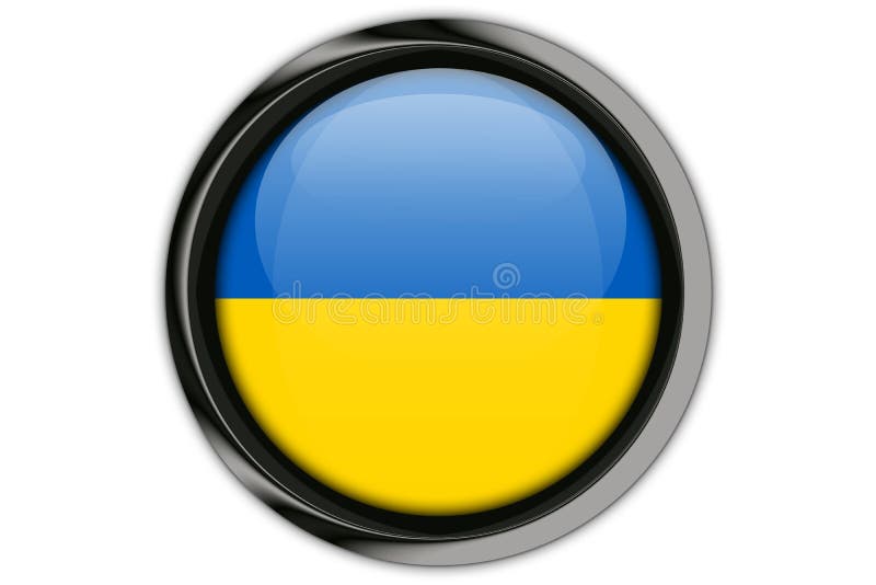 Ukraine Flag in the Button Pin Isolated on White Background Stock ...